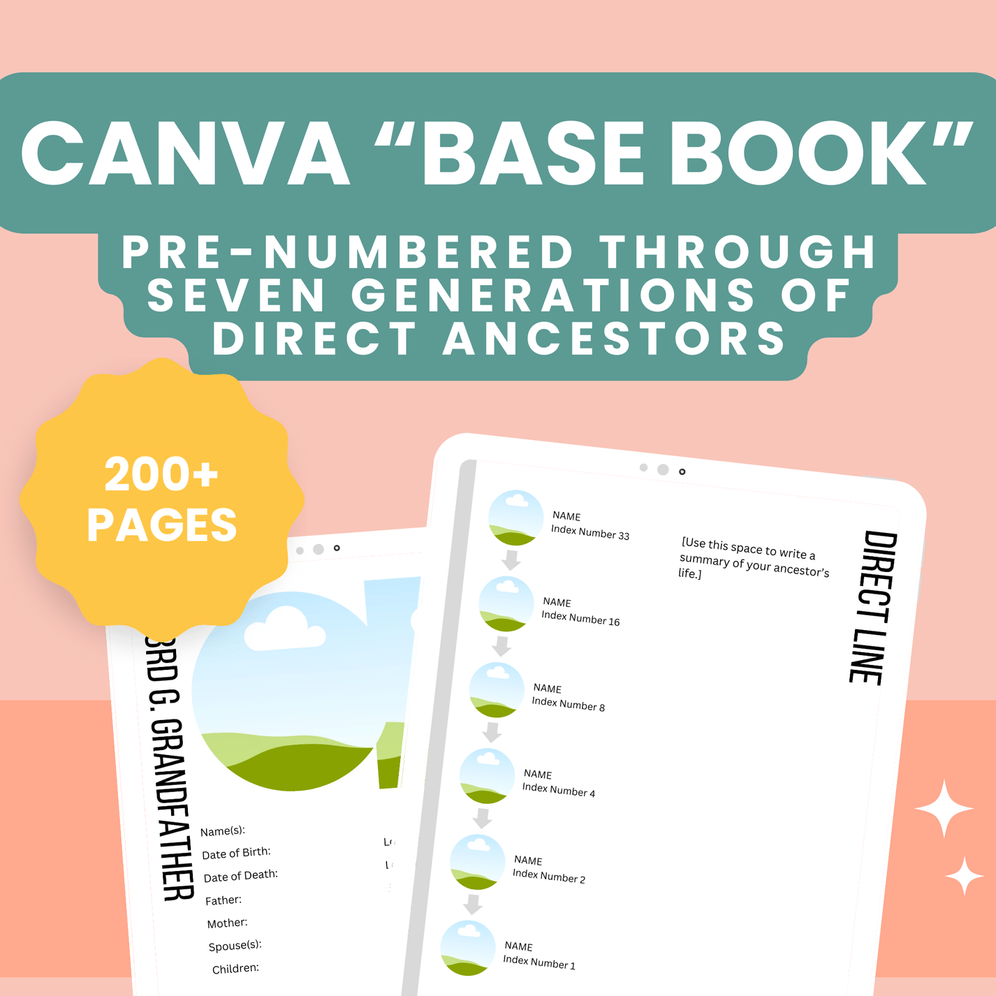 Canva Base Book Template: Completely Pre-Numbered with Relationships ...