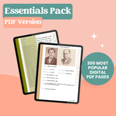 Essentials Pack: PDF (Digital Download) – Family Tree Notebooks