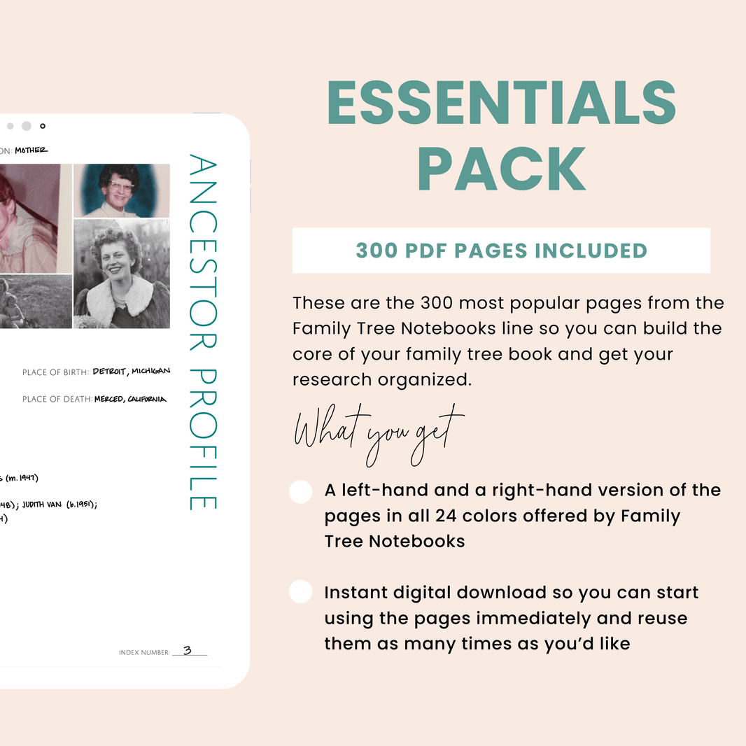 PDF Pages – Family Tree Notebooks