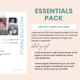 Essentials Pack: PDF (Digital Download) – Family Tree Notebooks