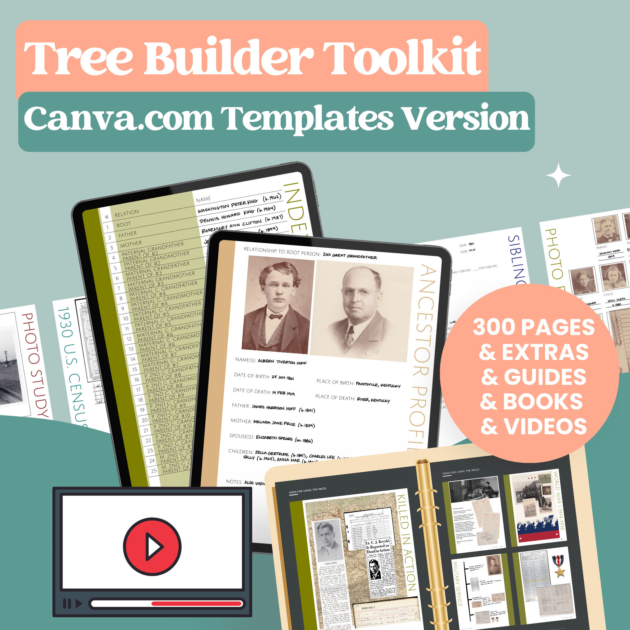 Tree Builder Toolkit (Digital Download) – Family Tree Notebooks